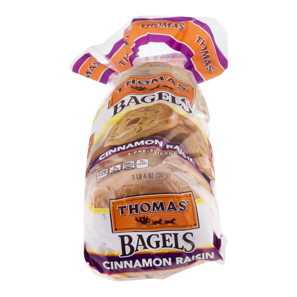 Thomas' Bagels Cinnamon Raisin 6CT 20oz PKG | Garden Grocer