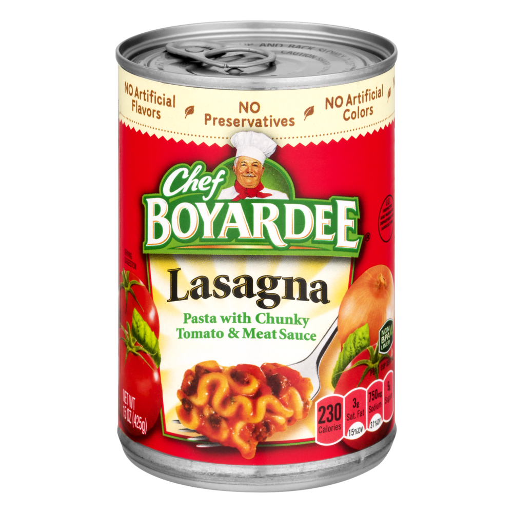 Chef Boyardee Lasagna with Tomato & Meat Sauce 15oz Can | Garden Grocer