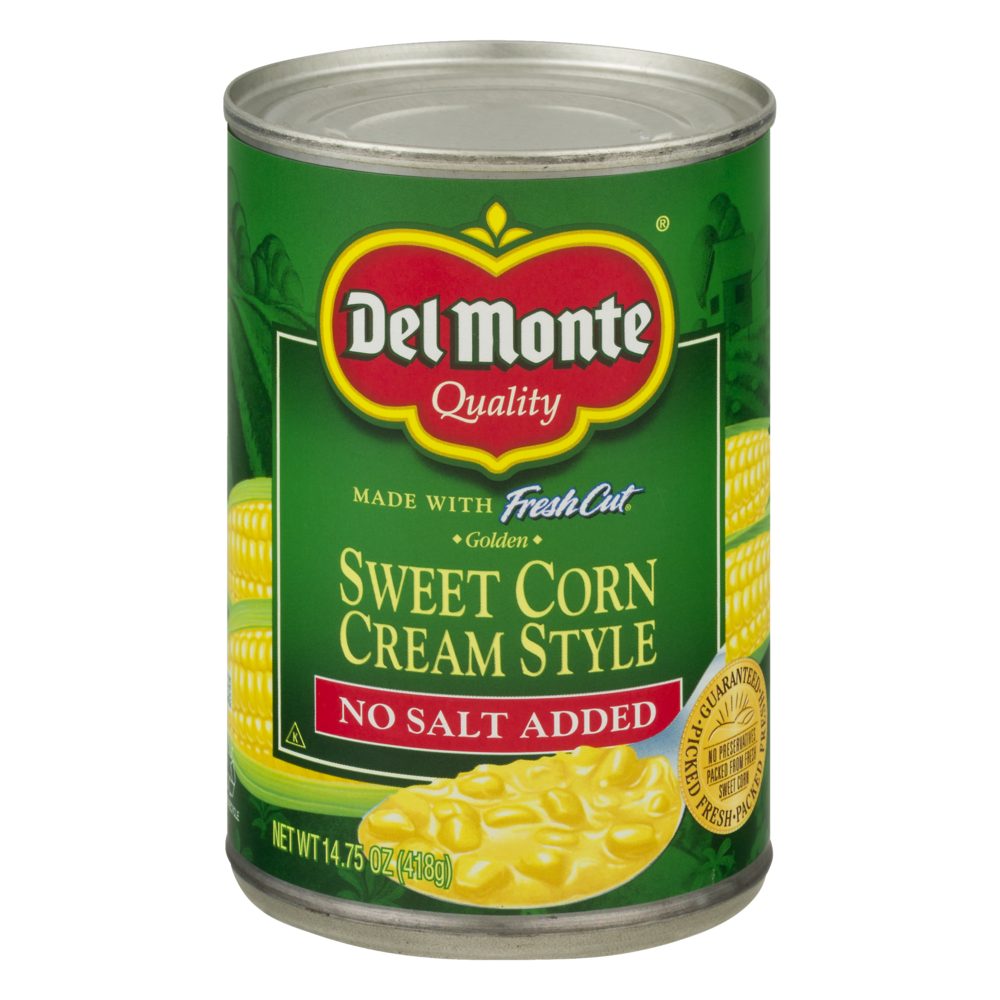 Del Monte Fresh Cut Sweet Corn Cream Style No Salt Added 14.7oz ...