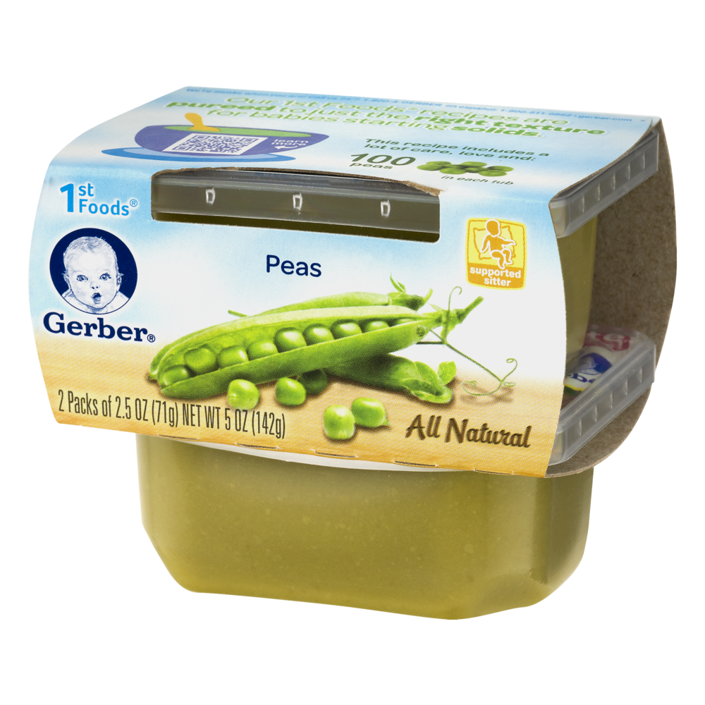 Gerber 1st Foods Peas 2oz 2PK | Garden Grocer