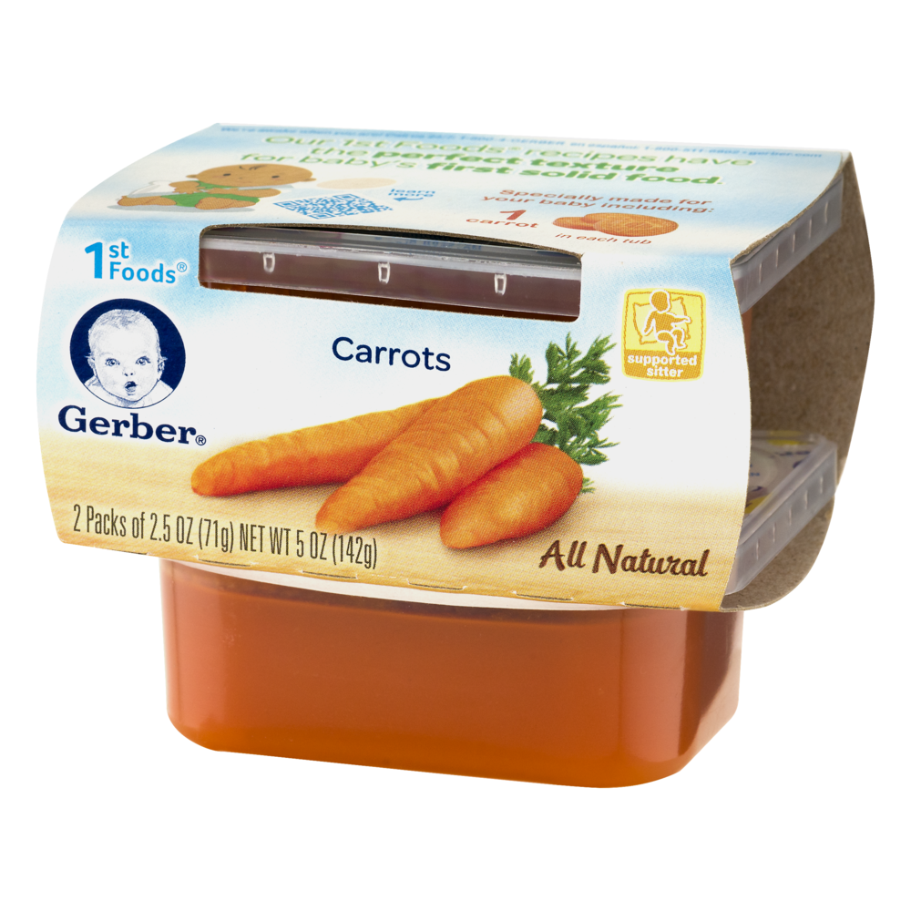Gerber 1st Foods Carrots 2oz 2PK | Garden Grocer