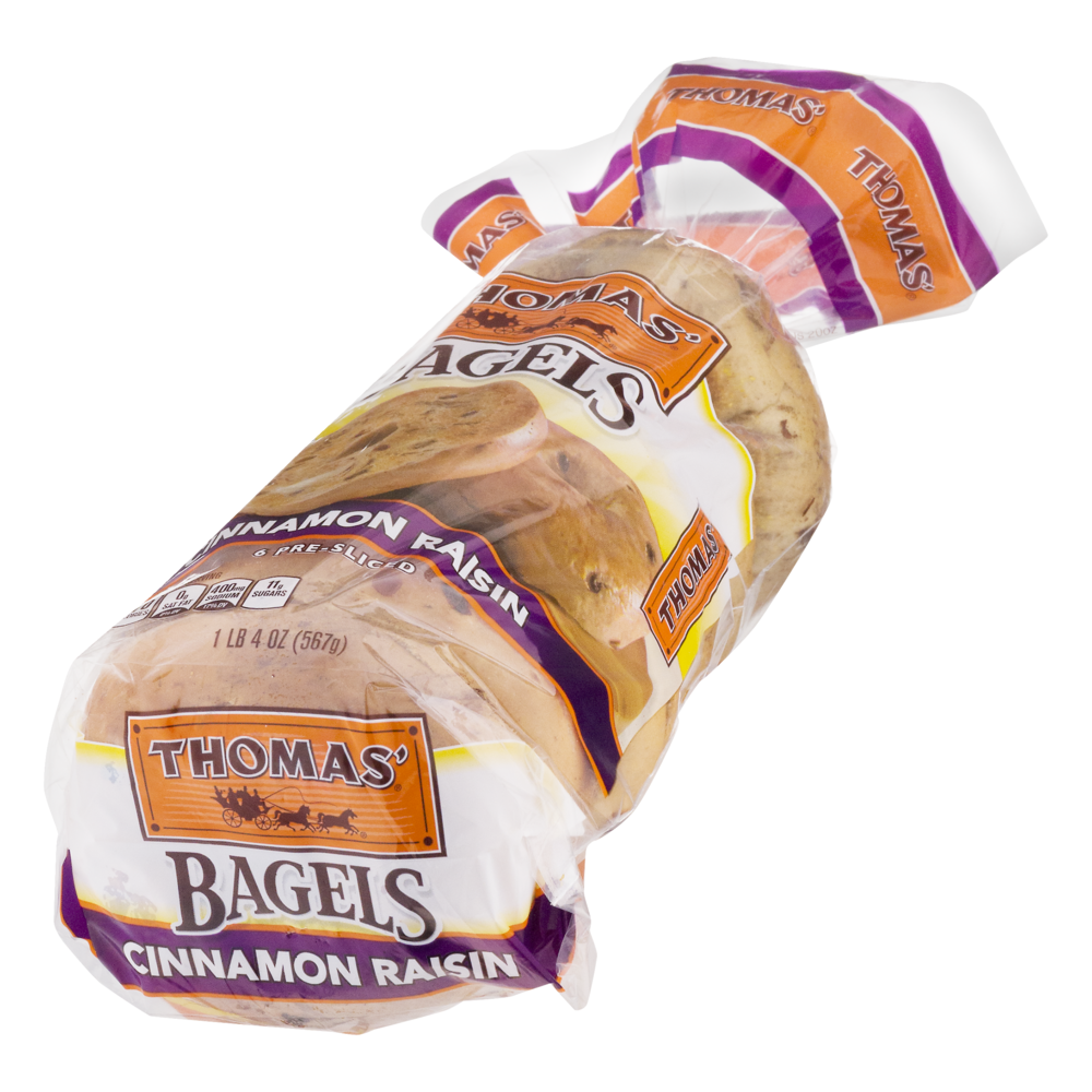 Thomas' Bagels Cinnamon Raisin 6CT 20oz PKG | Garden Grocer