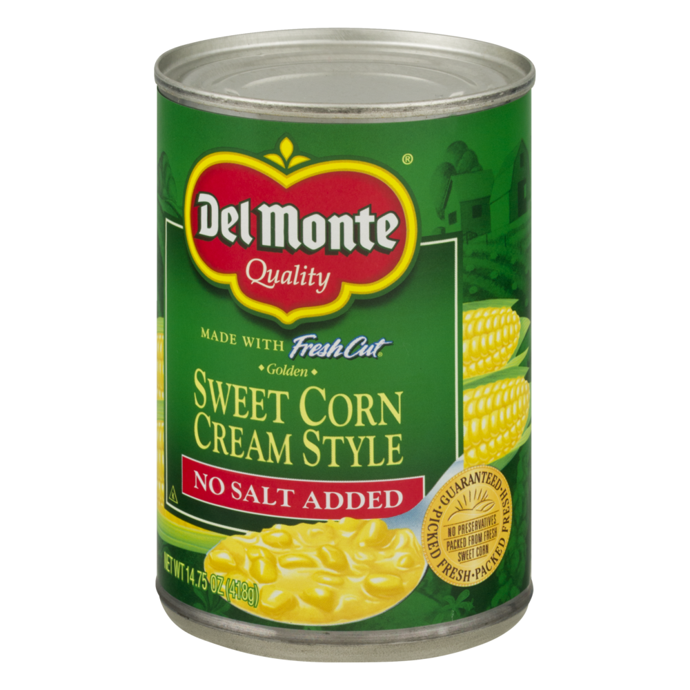 Del Monte Fresh Cut Sweet Corn Cream Style No Salt Added 14.7oz ...