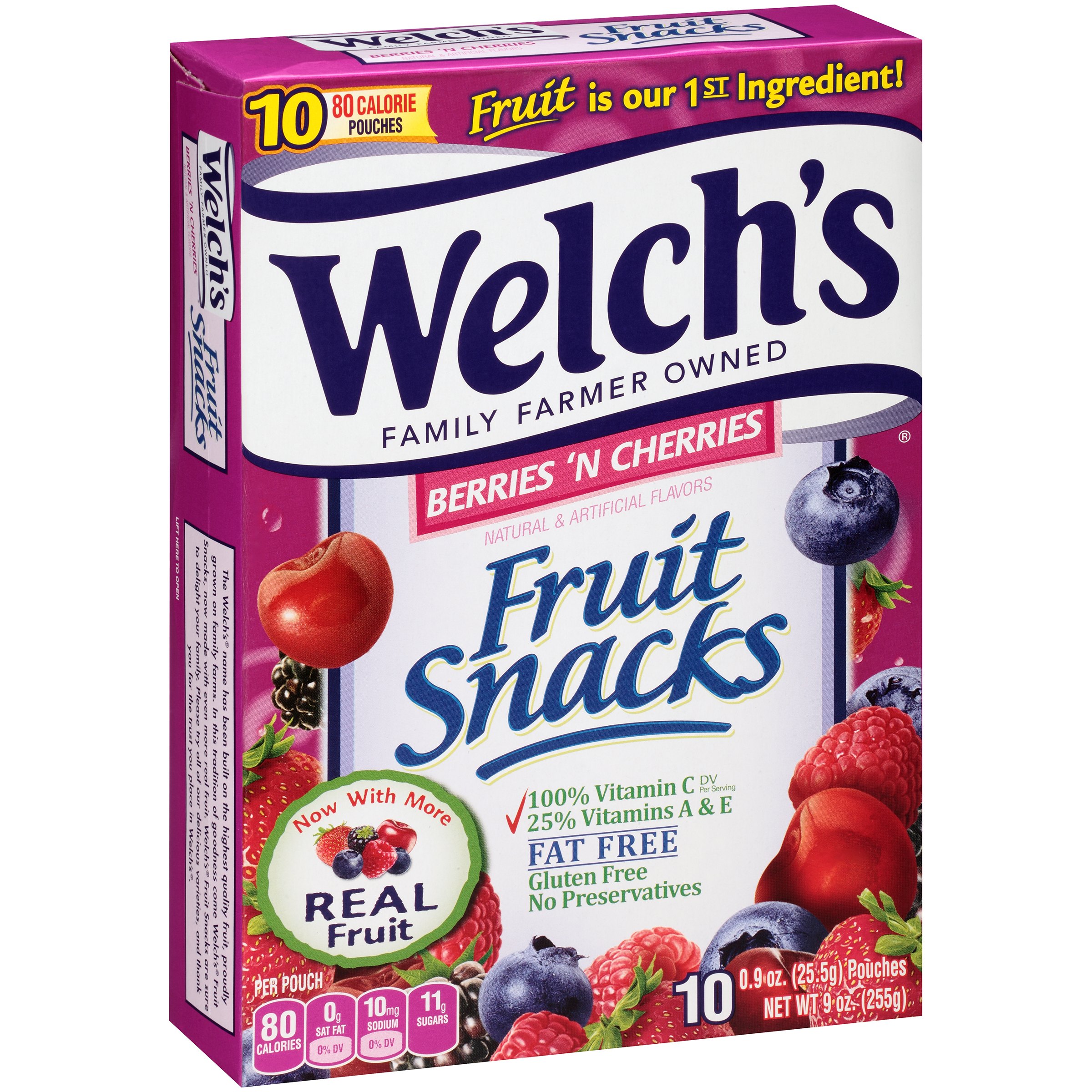 Welch s Fruit Snacks Berries N Cherries 0 9oz Pouches 10CT Box Garden Welch s Fruit Snacks Berries N Cherries 0 9oz Pouches 10CT Box Garden
