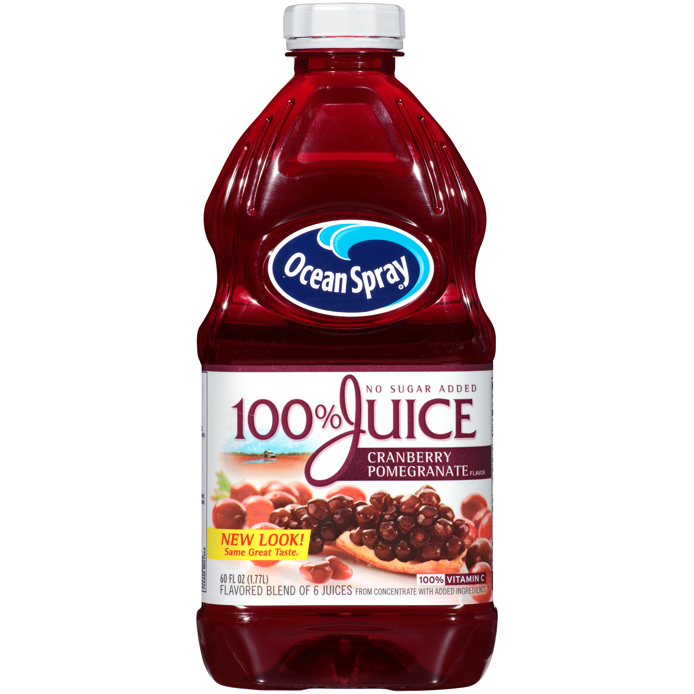 Ocean Spray 100 Juice No Sugar Added Cranberry Pomegranate 60oz BTL Ocean Spray 100 Juice No Sugar Added Cranberry Pomegranate 60oz BTL