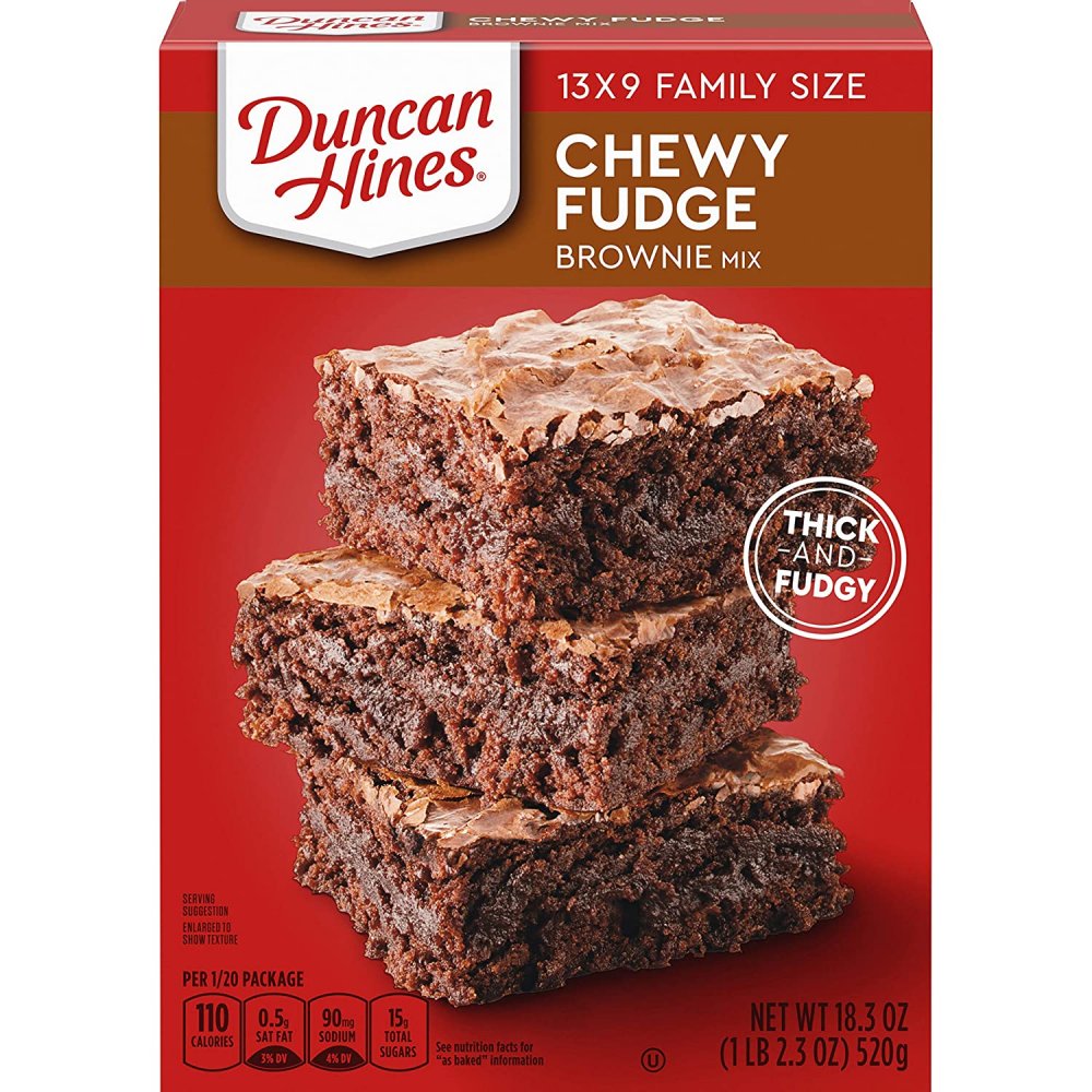 Duncan Hines Brownie Mix Chewy Fudge Family Style 18.3oz Box Garden Grocer