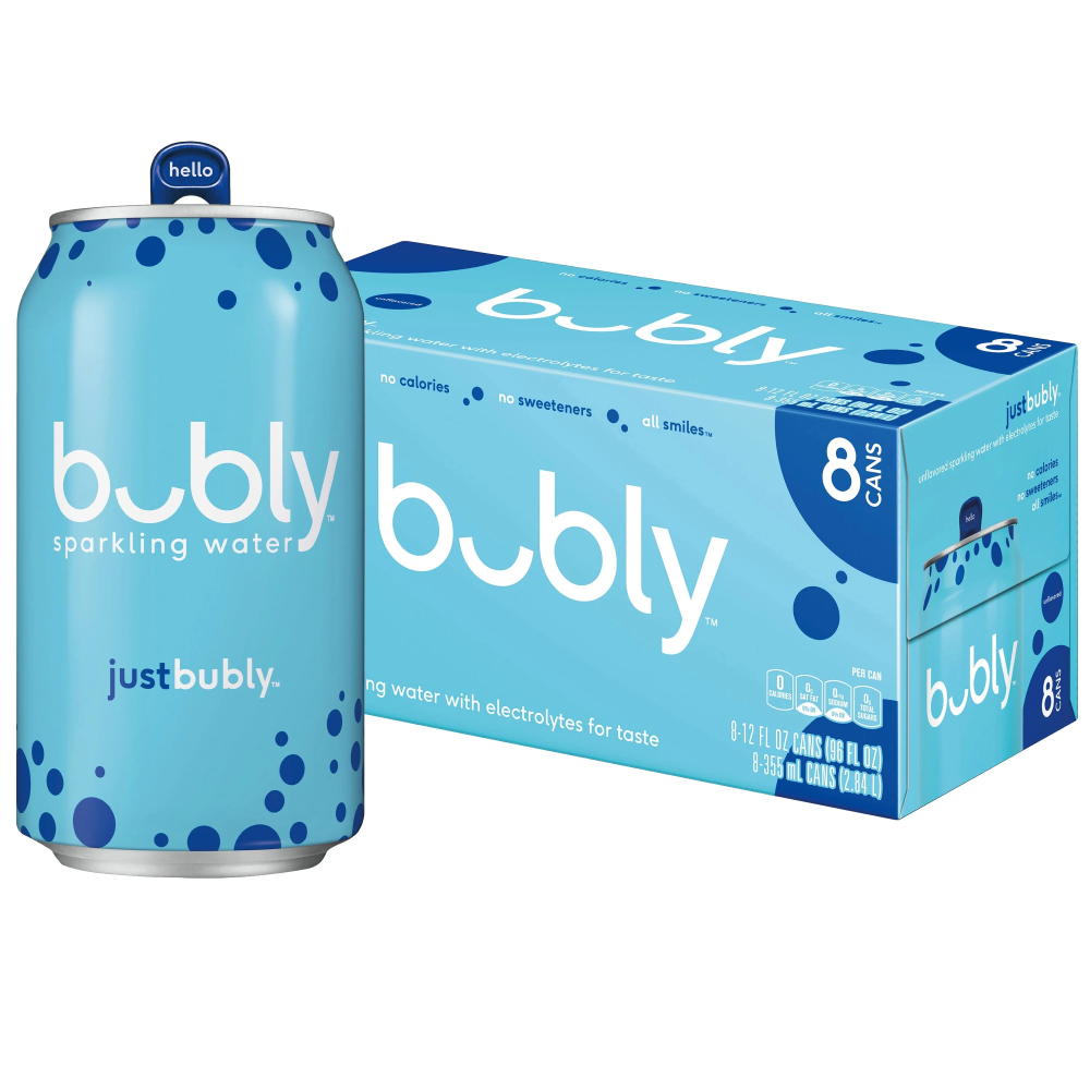 Bubly Sparkling Water Just Bubly 12 Oz 8 Pack Cans | Garden Grocer